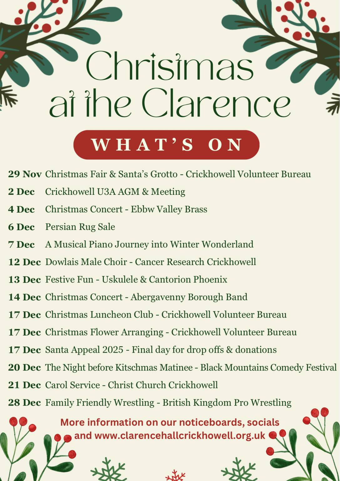 Clarence Hall - A sparkling season ahead!
